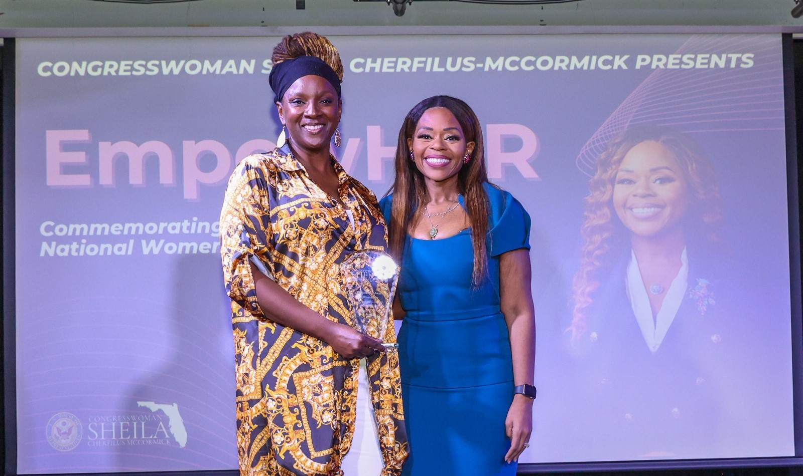 Awardee Calibe Thompson Gives Heartfelt Speech At Congresswoman Sheila ...